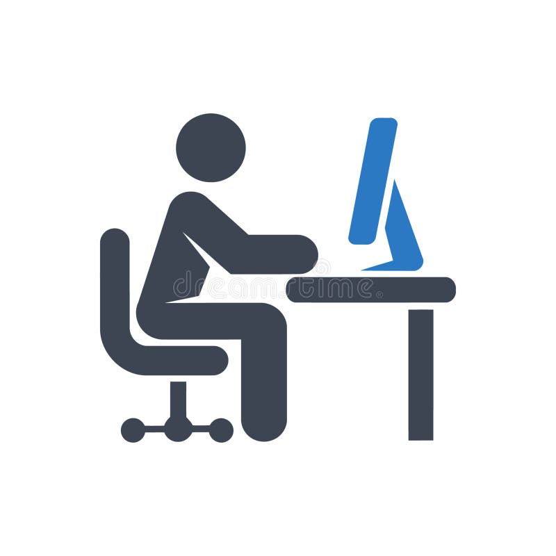 Icono de trabajo ilustración del vector. Ilustración de persona - 361728860