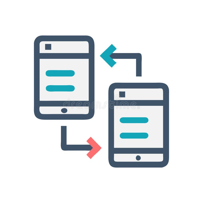 Icono De Transferencia De Datos Con Estilo Ilustración del Vector ...