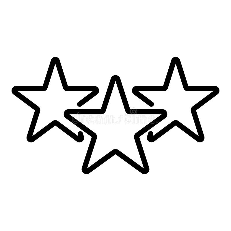 Tres Estrellas Sobre Un Vector De Contorno De Color De Icono De Hombre ...