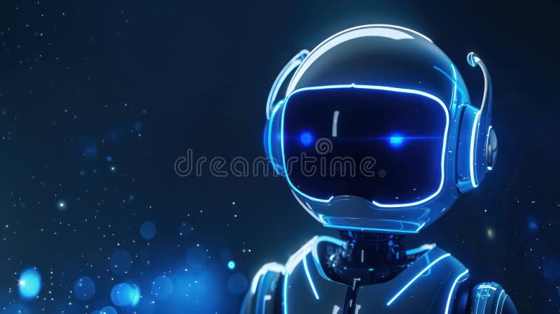 Icono De Un Asistente Virtual Representado Stock de ilustración ...