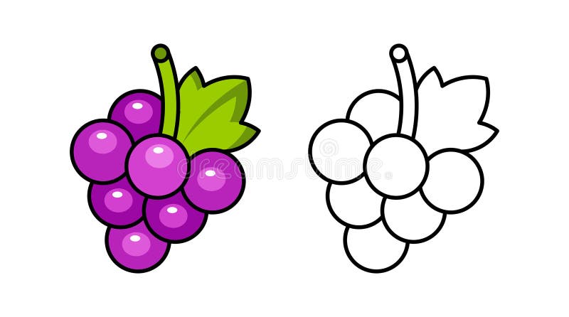 Icono de uvas ilustración del vector. Ilustración de vector - 218911494