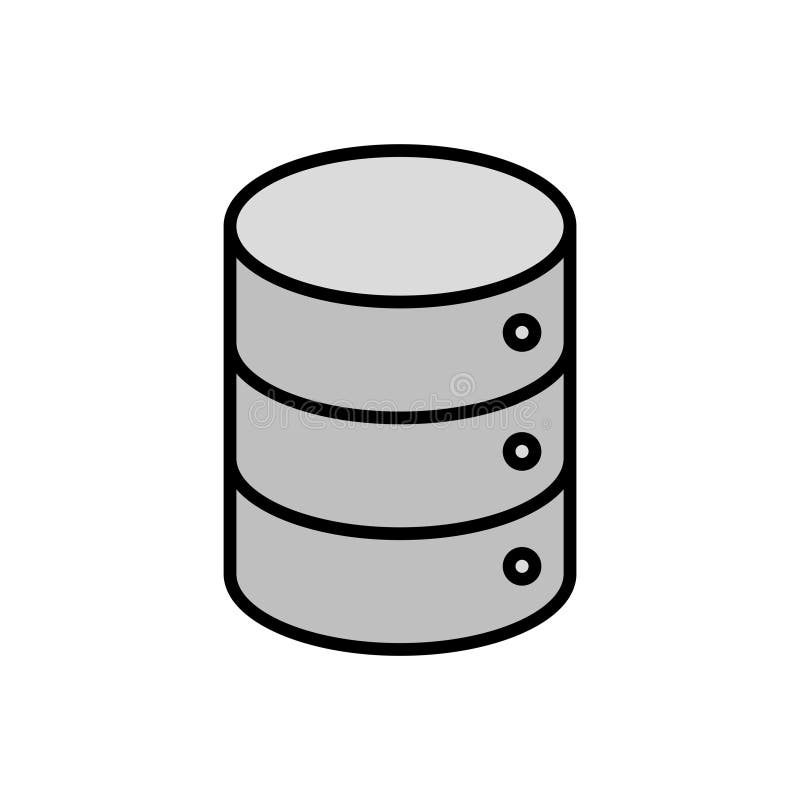 Icono De Vector De Base De Datos Aislado En Fondo Blanco Ilustración ...