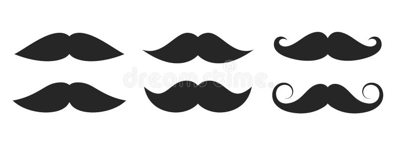Icono de vector de bigote ilustración del vector. Ilustración de ...