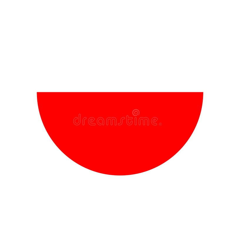 Icono De Vector De Círculo Rojo Medio. Círculo De Corte Rojo ...