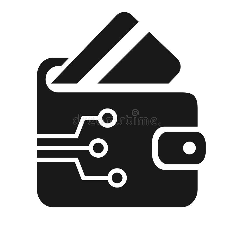Icono De Vector De Cartera Digital Ilustración del Vector - Ilustración ...