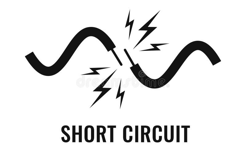 Icono De Vector De Cortocircuito Ilustración del Vector - Ilustración ...