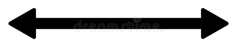 Icono De Vector De Flecha Larga. Flecha Doble Horizontal Negra ...