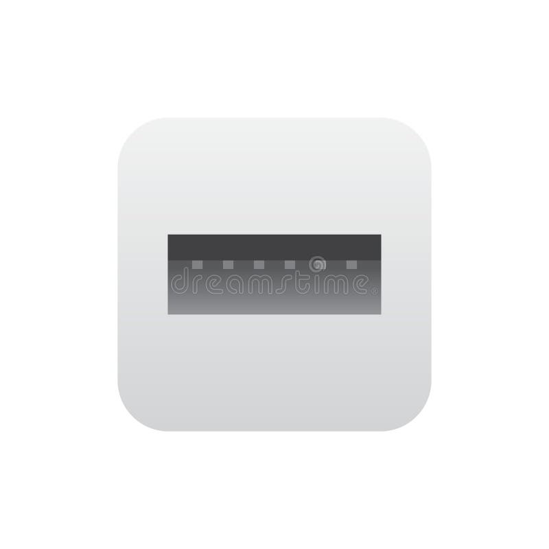 Icono De Vector De Puerto Usb Realista Ilustración del Vector ...