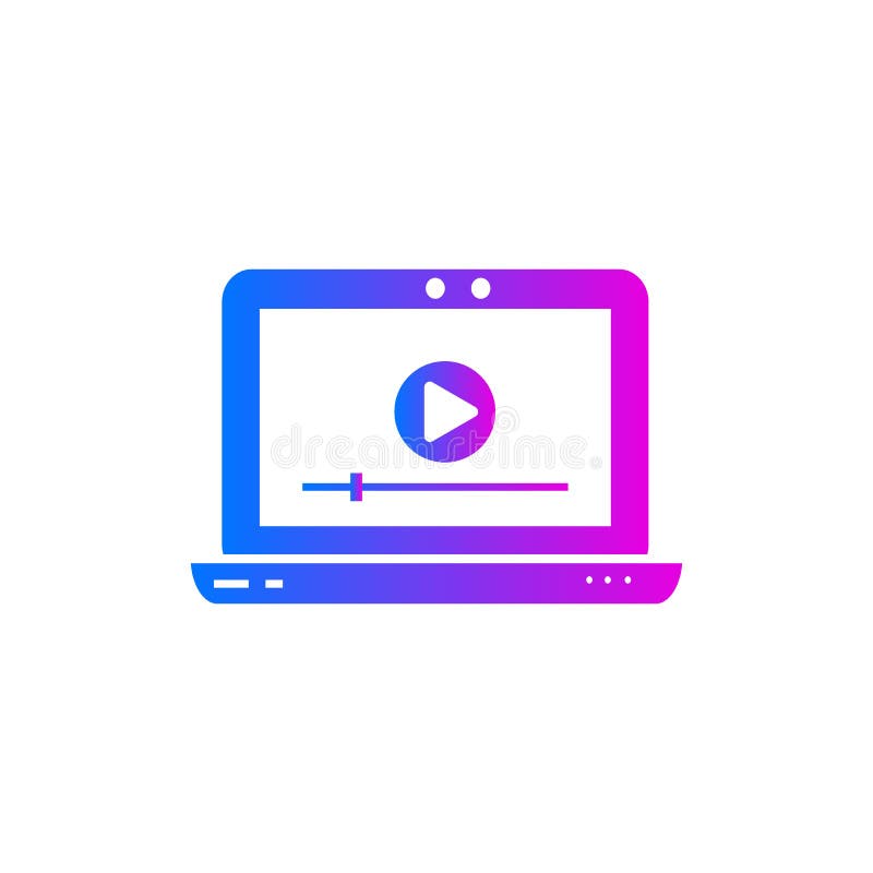 Icono De Vector De Reproductor Multimedia Ilustración del Vector ...