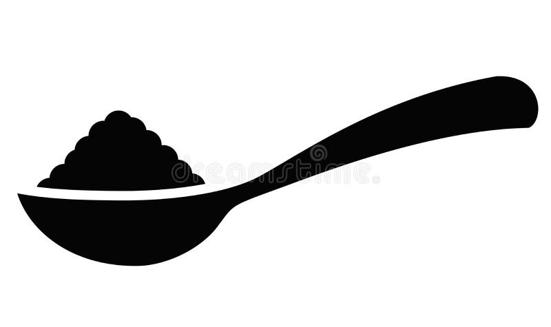 Icono De Vector De Silueta De Cuchara Ilustración del Vector ...