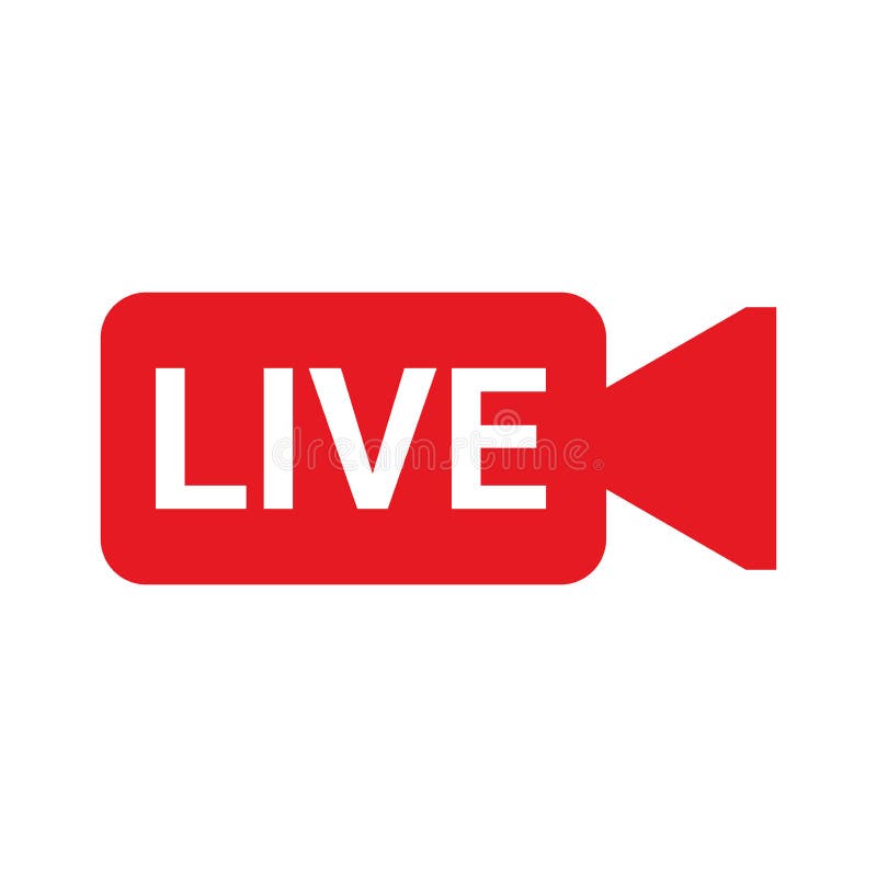 Icono De Vector De Streaming En Vivo En Fondo Blanco Ilustración del ...