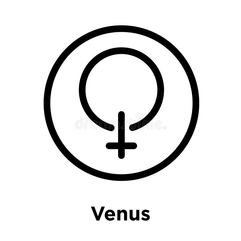 Icono De Venus Aislado En El Fondo Blanco Stock de ilustración - Ilustración de elegante ...