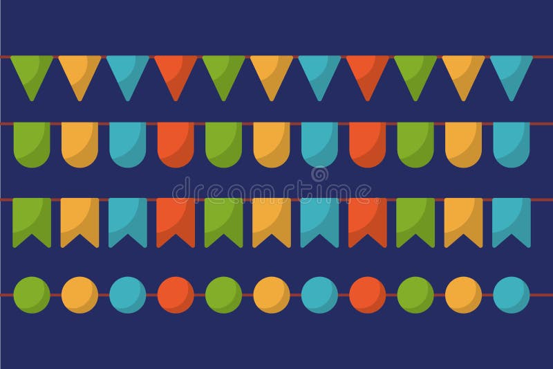 Icono Decorativo De Los Banderines Ilustración del Vector - Ilustración ...