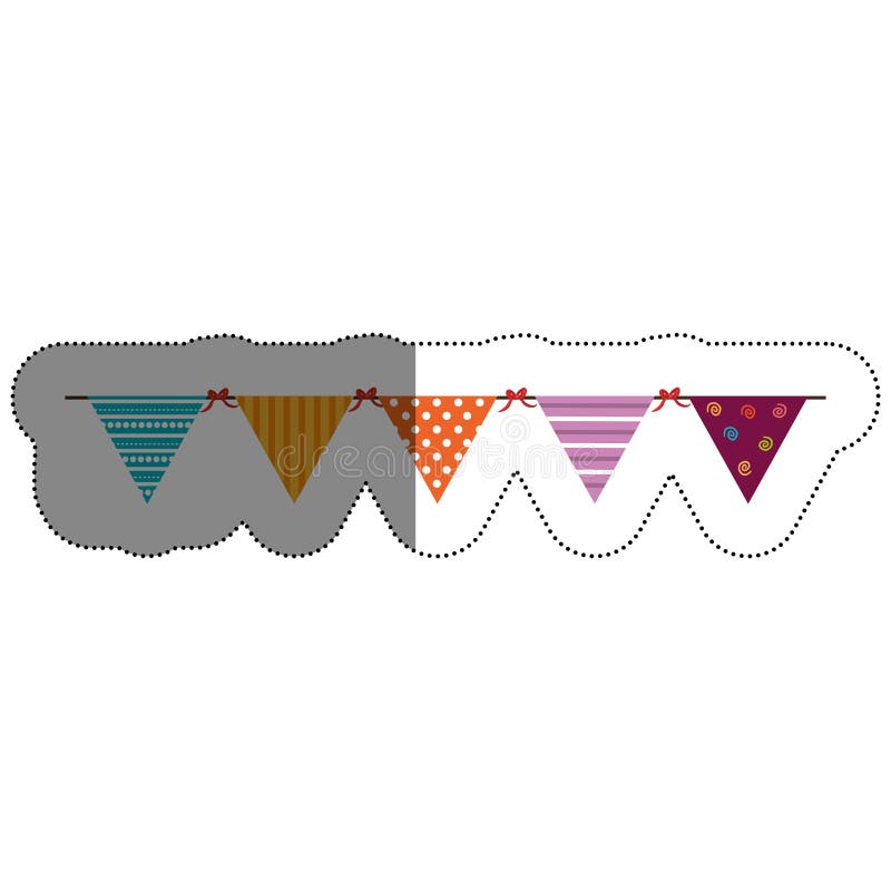 Icono Decorativo De Los Banderines Stock de ilustración - Ilustración ...