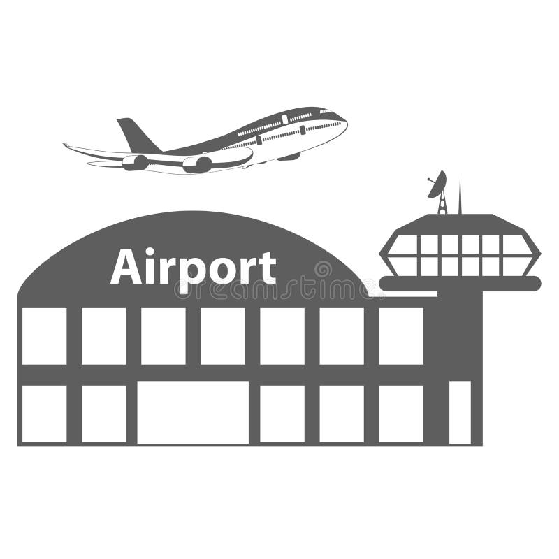 Icono Del Aeropuerto, Ejemplo Del Vector Ilustración del Vector ...