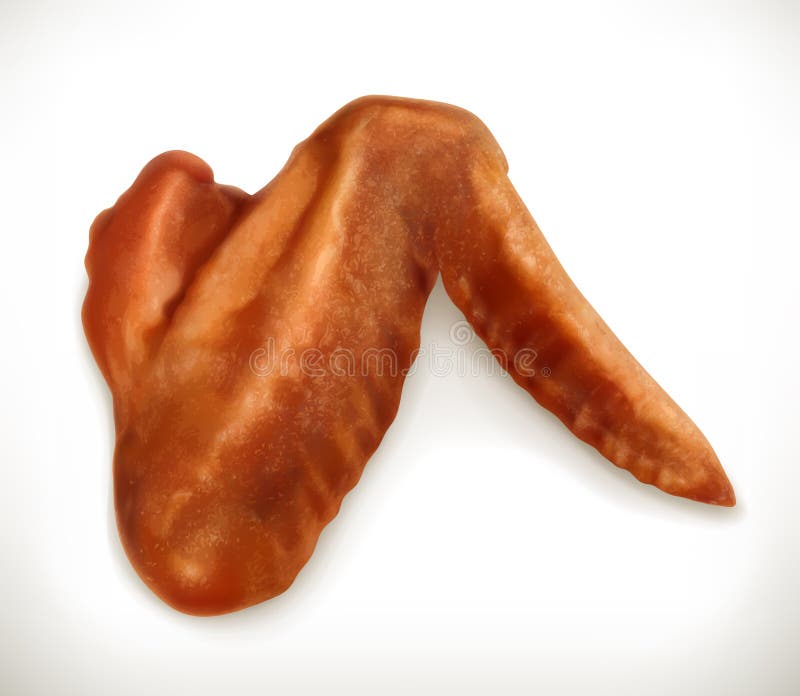 Icono Del Ala De Pollo En Estilo Negro Aislado En El Fondo Blanco ...