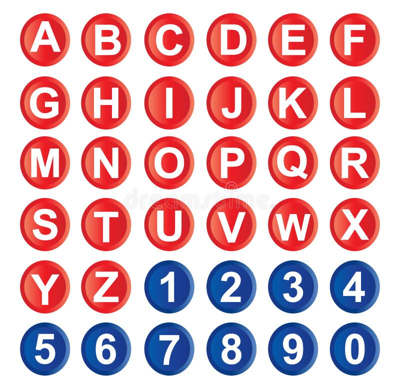 Iconos De La Muestra Del Alfabeto Ilustración del Vector - Ilustración ...