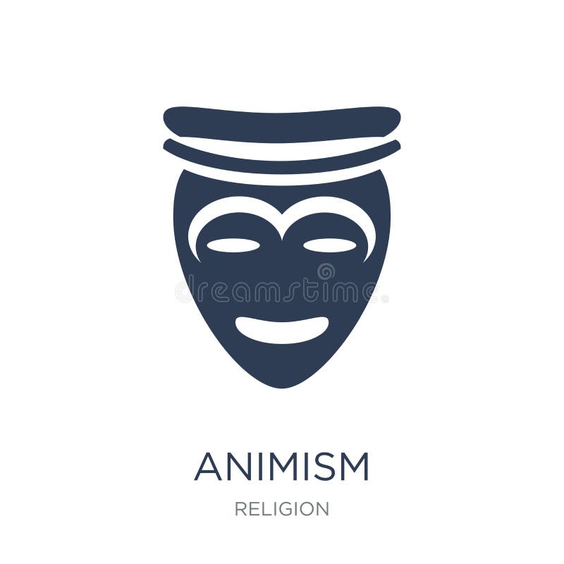 Icono Del Animismo En Estilo De Moda Del Diseño Icono Del Animismo Aislado En El Fondo Blanco ...