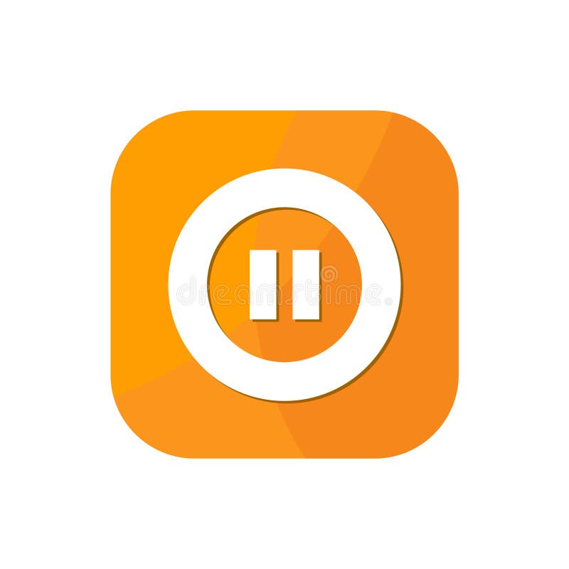 Botón de pausa stock de ilustración. Ilustración de pausa - 7656067