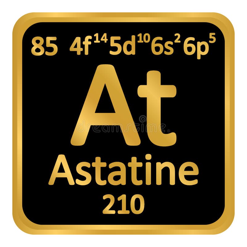 Elemento del astatino ilustración del vector. Ilustración de modelo ...