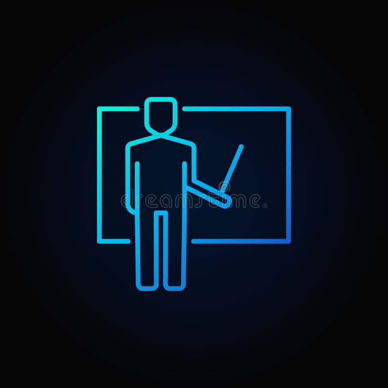 Icono Del Azul Del Vector Del Profesor Ilustración del Vector ...