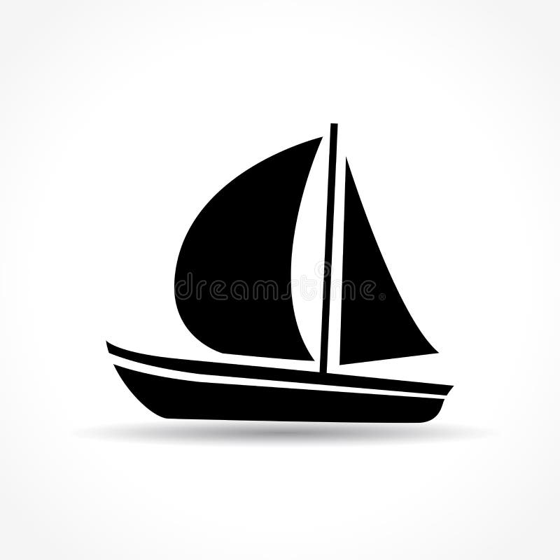 Icono Del Barco En El Fondo Blanco Ilustración del Vector - Ilustración ...