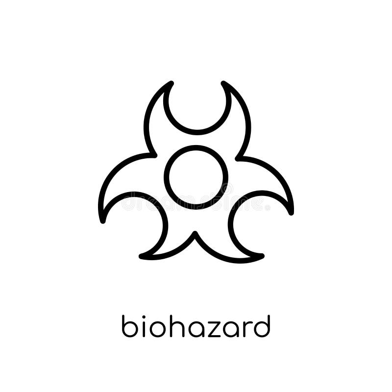 Icono del Biohazard ilustración del vector. Ilustración de infeccioso ...