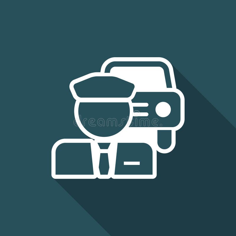 Icono del chófer ilustración del vector. Ilustración de conductor ...