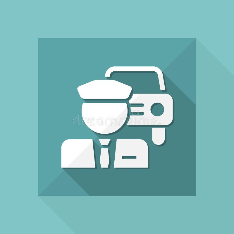 Icono del chófer ilustración del vector. Ilustración de conductor ...