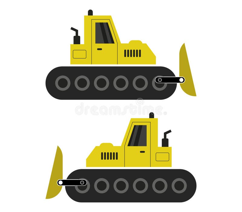 Icono Del Bulldozer Ilustrado En El Vector Sobre Fondo Blanco Stock de ... Icono Del Bulldozer Ilustrado En El Vector Sobre Fondo Blanco Stock de ...