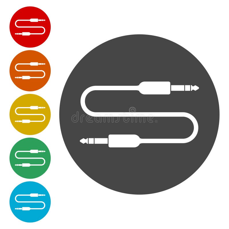 Icono Del Vector Del Cable De Audio - Ejemplo Ilustración del Vector ...