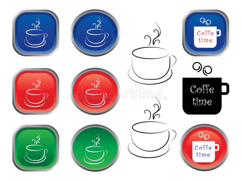 Icono del café stock de ilustración. Ilustración de bebida - 17596886