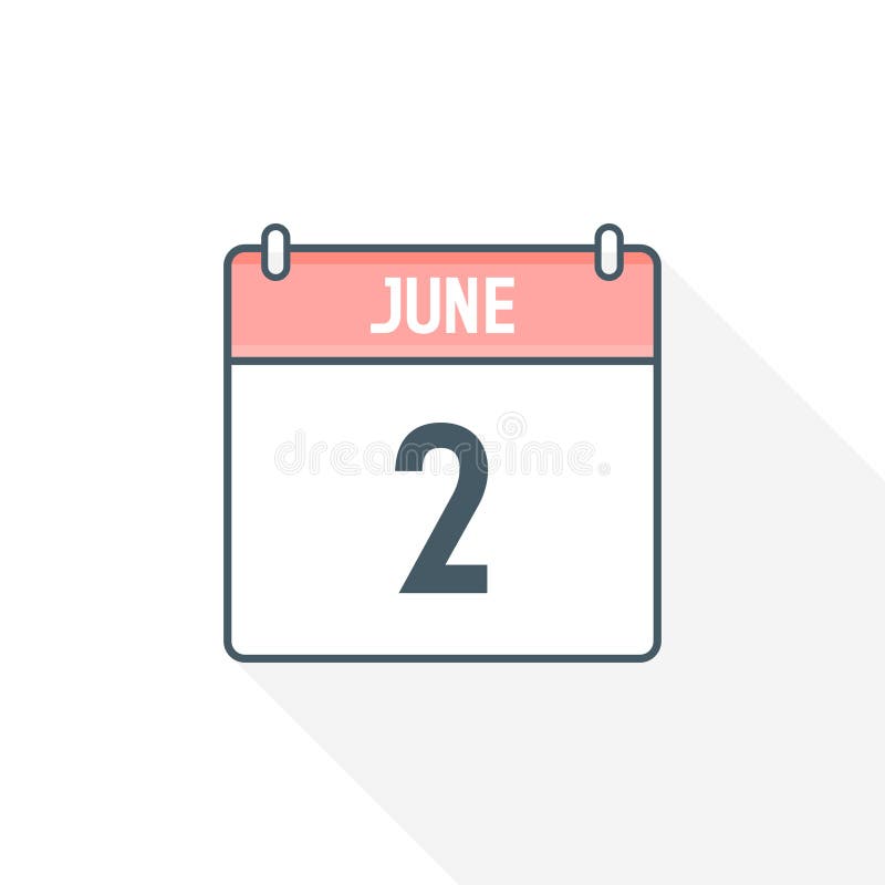 Icono Del Calendario De Junio. Ilustrador Vectorial De Icono De Fecha ...
