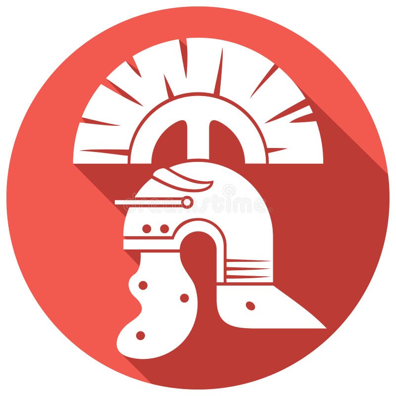 Icono del casco de roman ilustración del vector. Ilustración de ... Icono del casco de roman ilustración del vector. Ilustración de ...