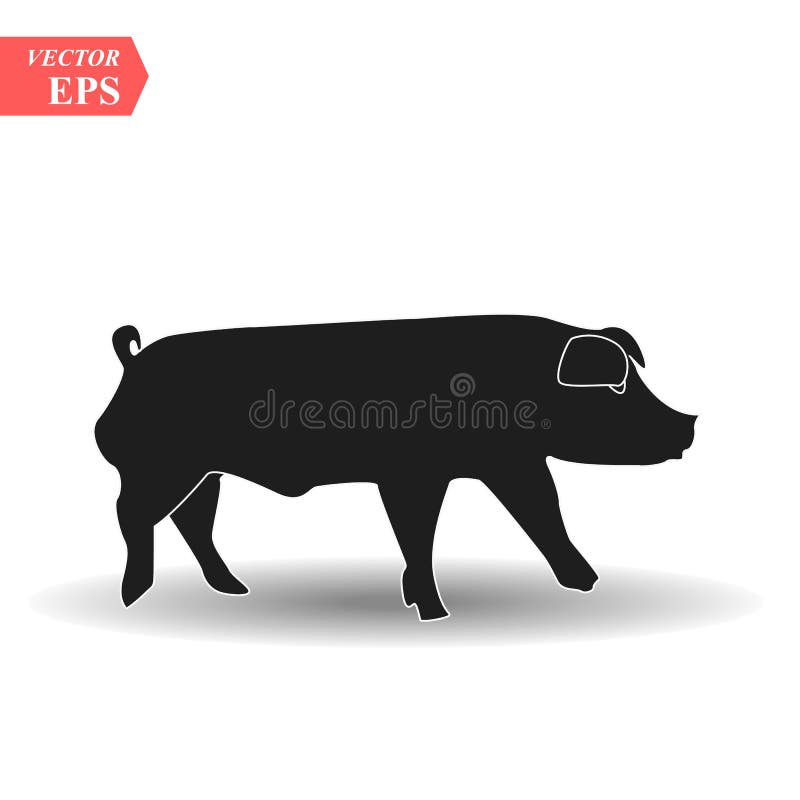 Icono Del Cerdo Icono Del Cerdo Ejemplo Del Vector Del Cerdo Stock de ...