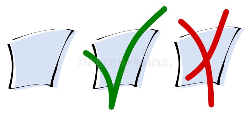 Icono del Checkbox stock de ilustración. Ilustración de rojo - 30296853