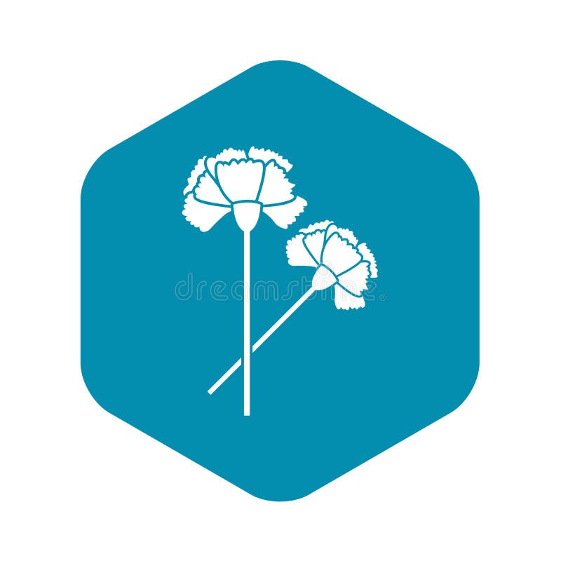 Icono Del Clavel, Estilo Simple Ilustración del Vector - Ilustración de ...