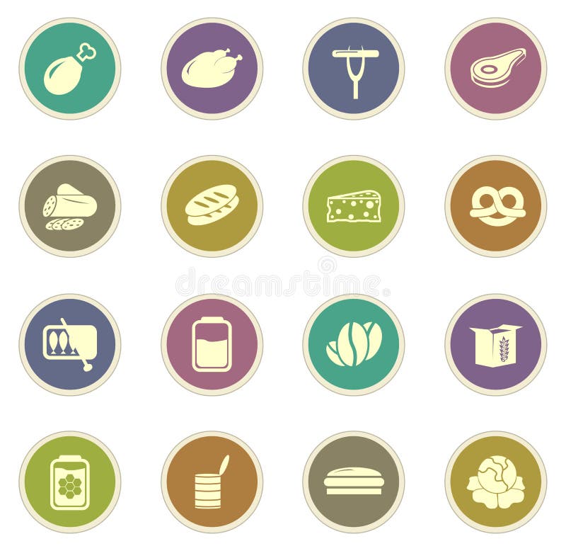 Sistema Del Icono Del Colmado Stock de ilustración - Ilustración de ...