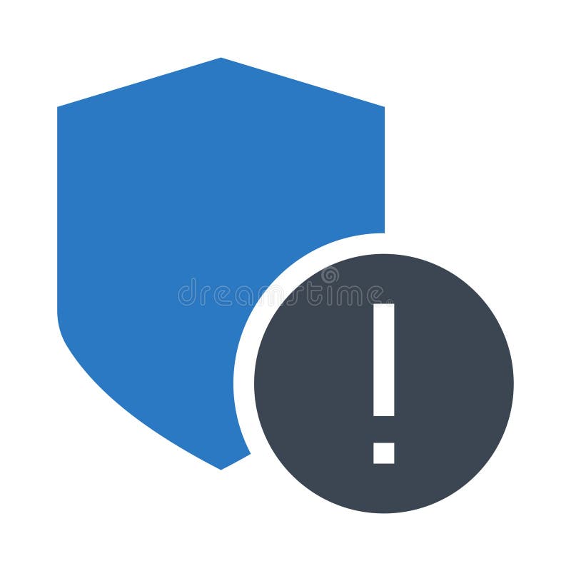 Icono Del Color Del Doble Del Error De La Seguridad Stock de ...