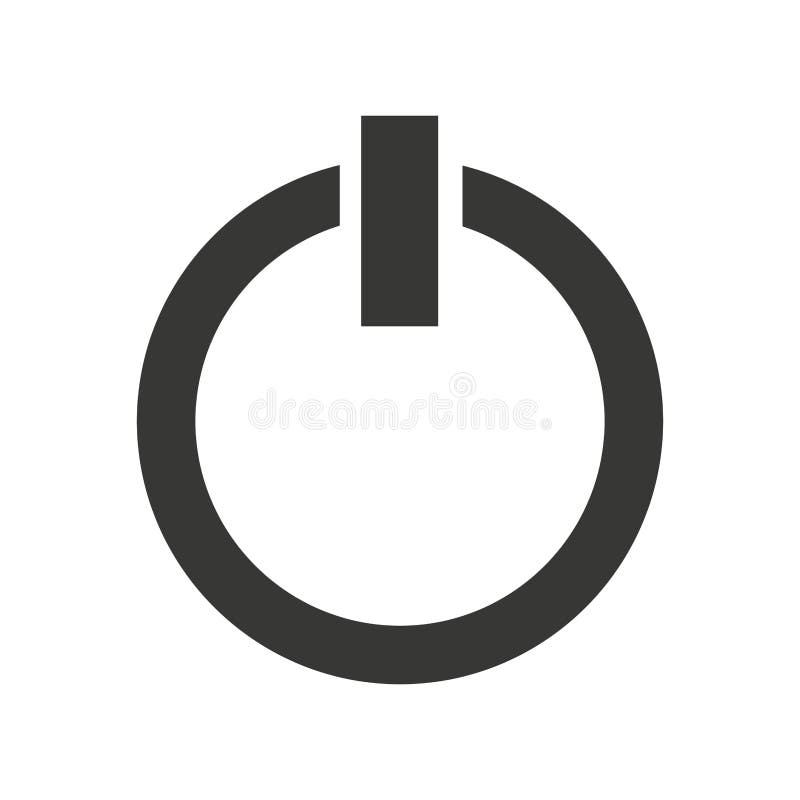 Icono Del Comienzo Del Botón De Encendido Ilustración del Vector ...