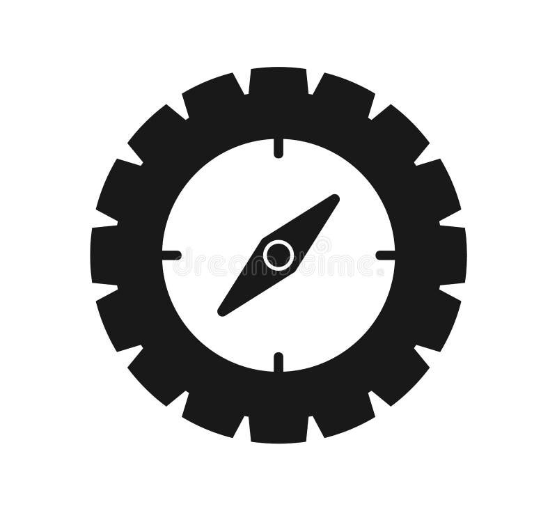 Icono Del Comp?s Vector Plano Del Estilo Ilustración del Vector ...