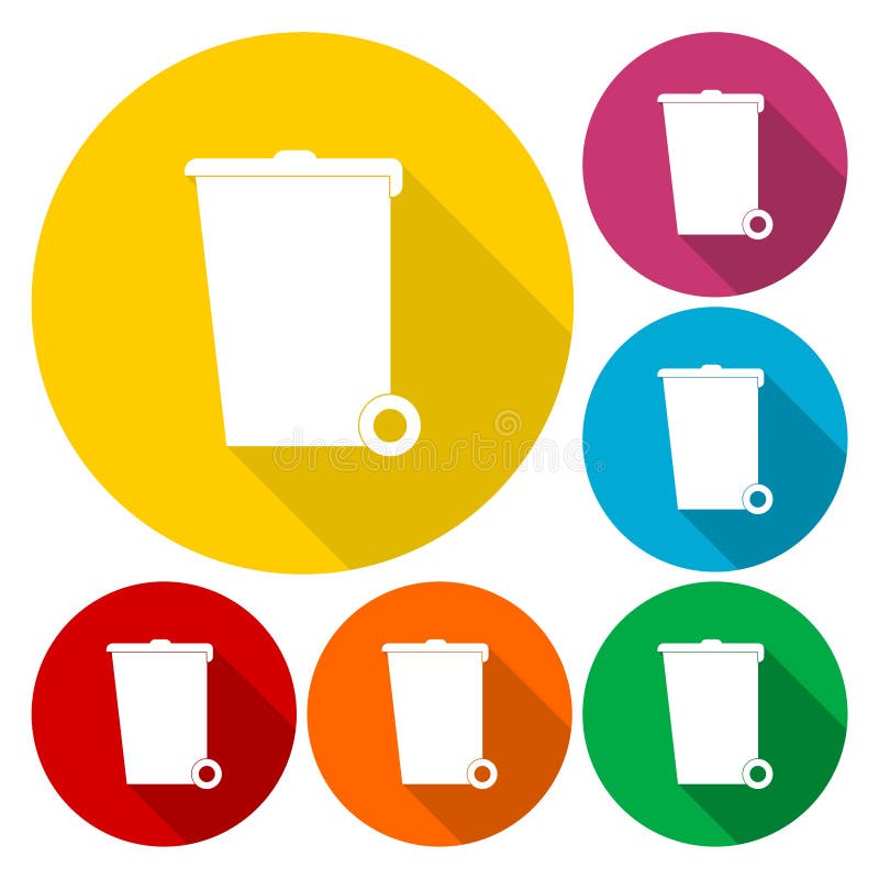 Icono Del Compartimiento Con La Sombra Larga Ilustración del Vector ...