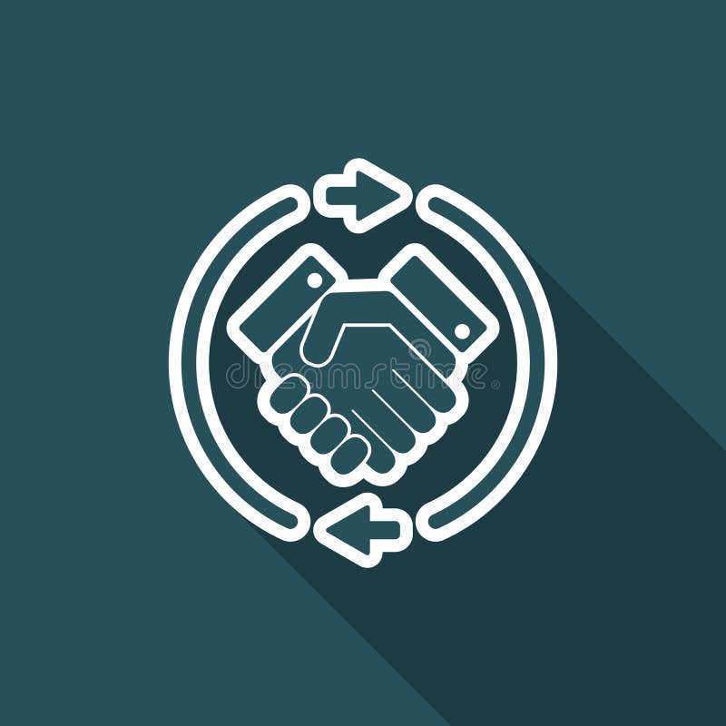 Icono Del Concepto Del Acuerdo Comercial Ilustración del Vector ...