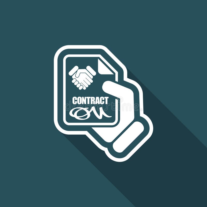 Icono del contrato ilustración del vector. Ilustración de concepto ...