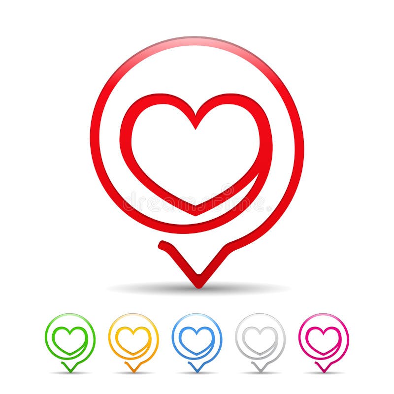 Icono del corazón ilustración del vector. Ilustración de tarjeta - 35396857