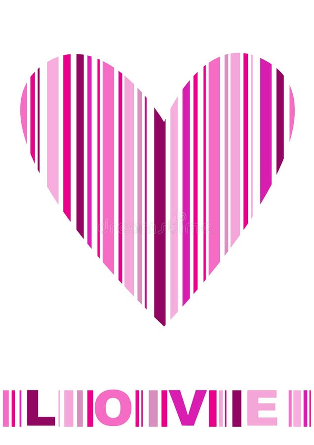 Corazón Con Código De Barras Ilustración del Vector - Ilustración de ...