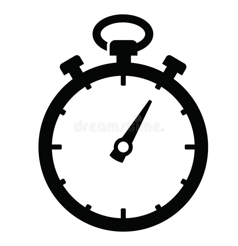 Icono Rojo De Stopwatch En Fondo Blanco Ilustración De Vectores De ...
