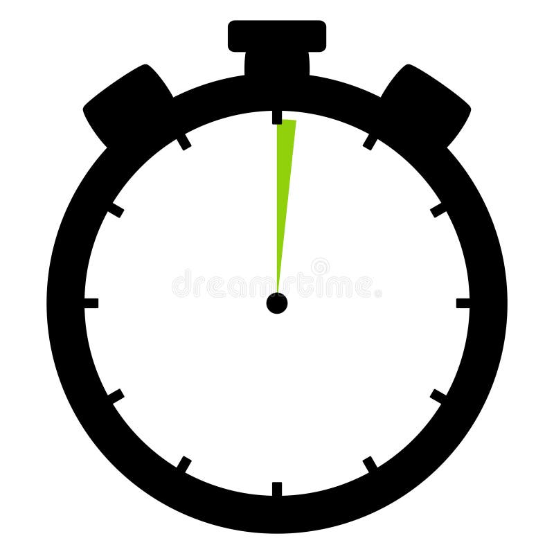 Icono Del Cronómetro: 1 Minuto O 1 Segundo Stock de ilustración ...