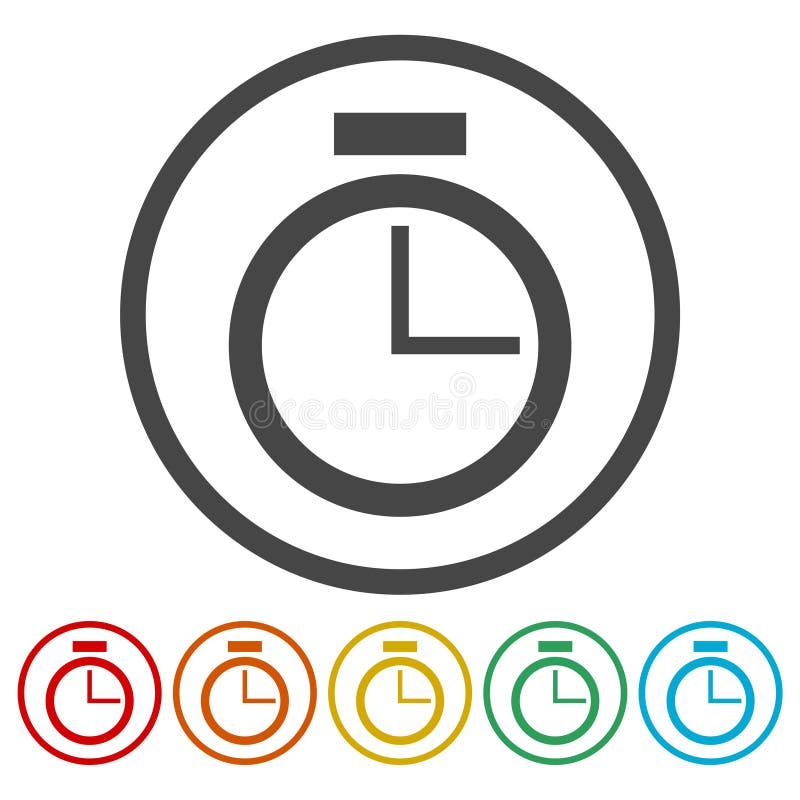 Icono Del Cron?metro Del Vector Ilustración del Vector - Ilustración de ...