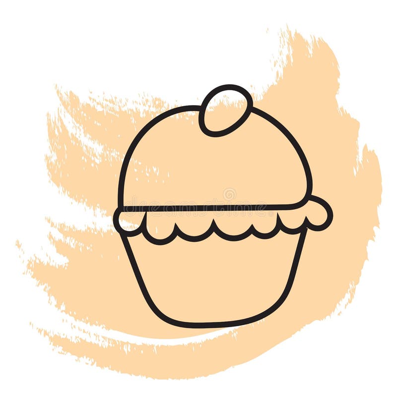 Icono Del Icono Del Cupcake De Postre Dulce Ilustración del Vector ...